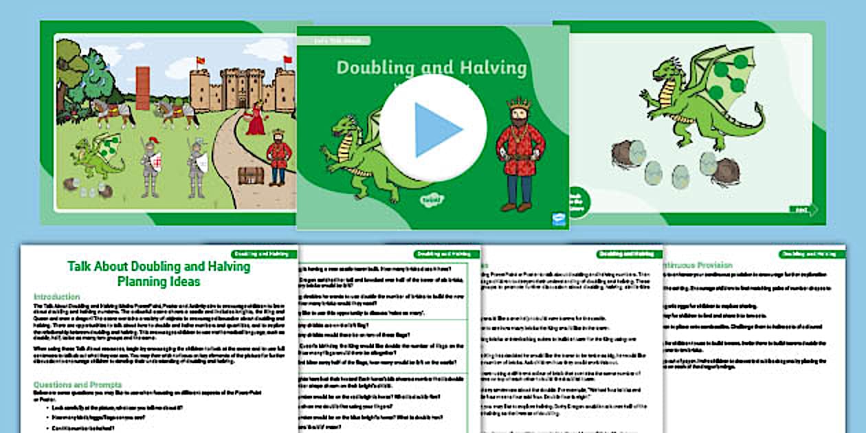 Talk About Doubling and Halving Maths PowerPoint and Planning Ideas