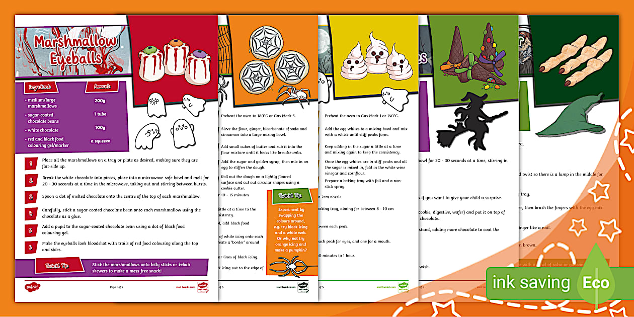 Halloween Recipe Booklet (Teacher-Made) - Twinkl