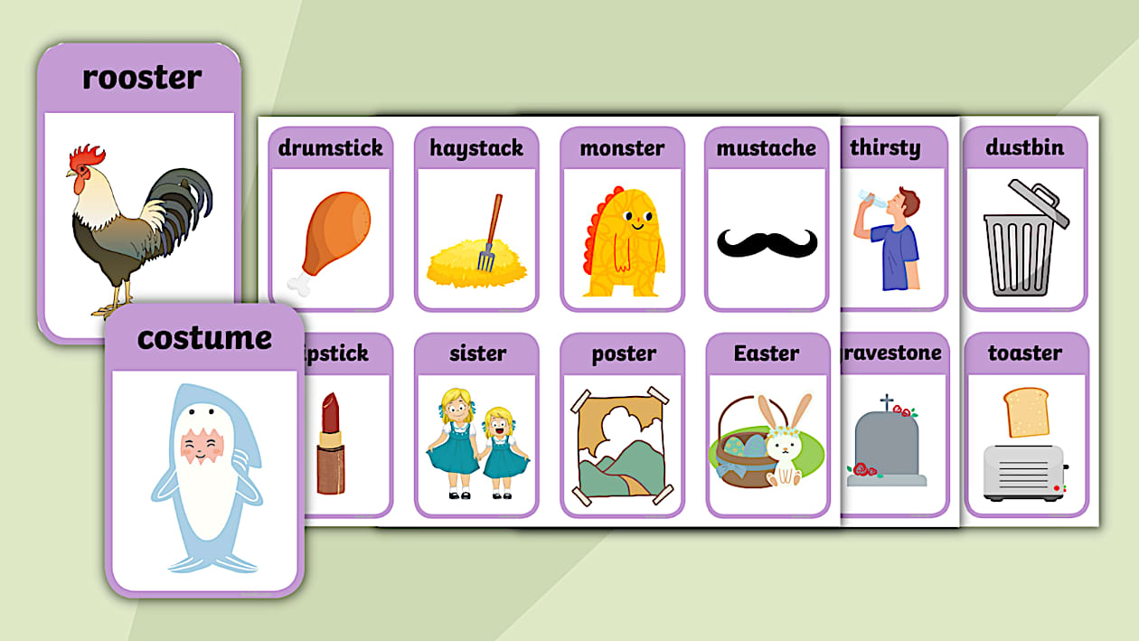 Medial 'st' Blend Flash Cards - Speech Pathology - Twinkl