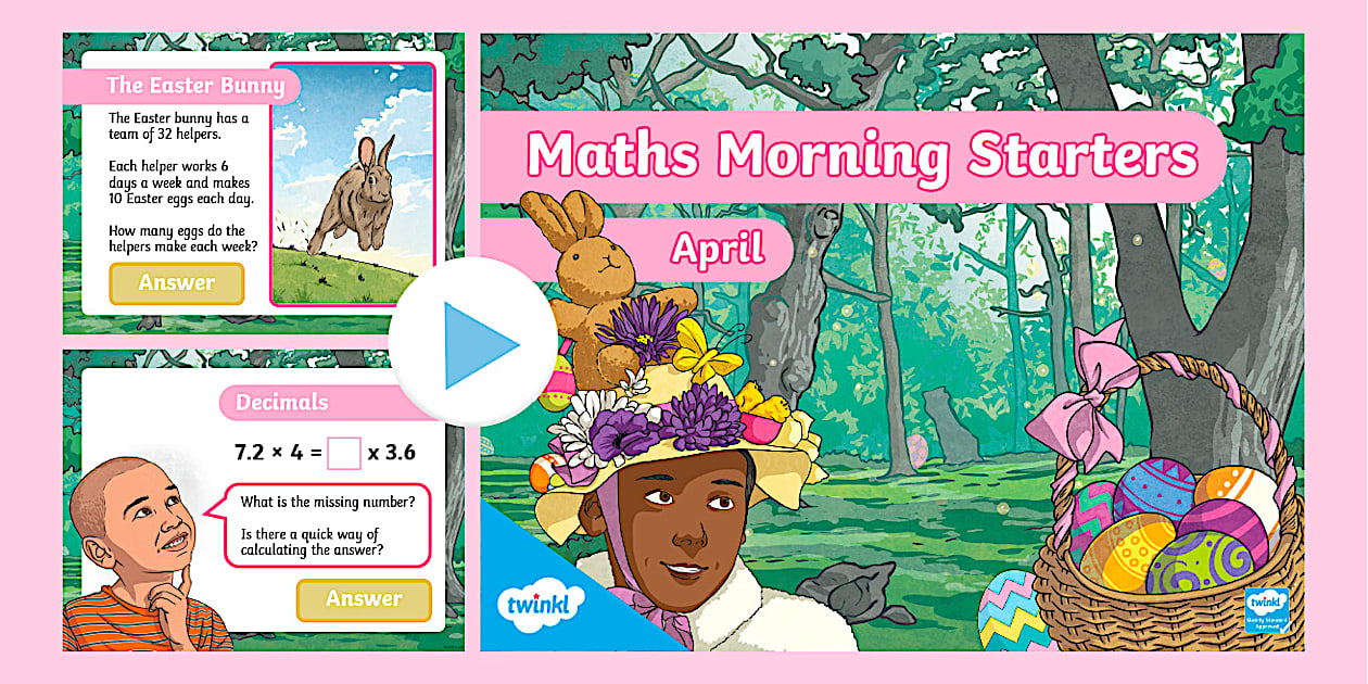 Maths Morning Starters PS3: April (teacher made) - Twinkl