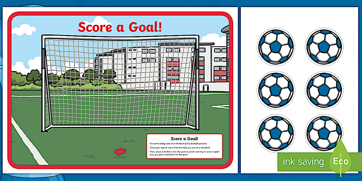 Put the Football in the Goal Game (teacher made) - Twinkl