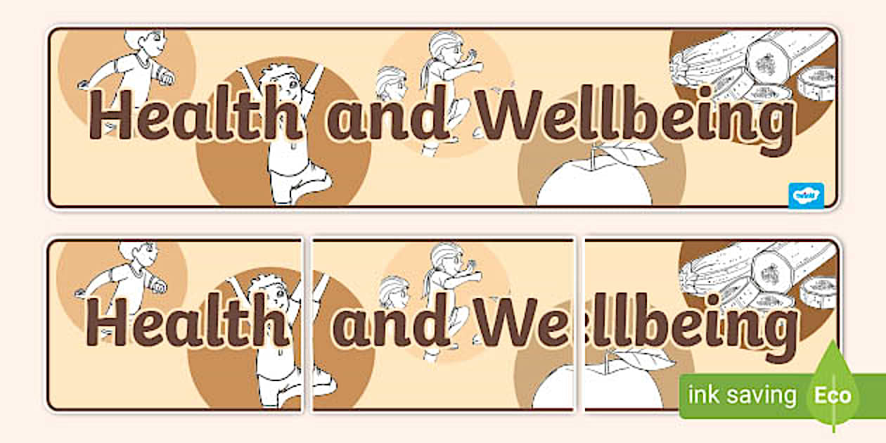 Neutral Coloured Health and Wellbeing Display Banner