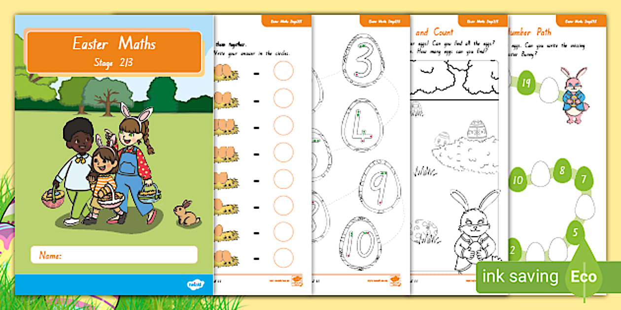 Easter-Themed Stage 2/3 Maths Activity Booklet - Twinkl