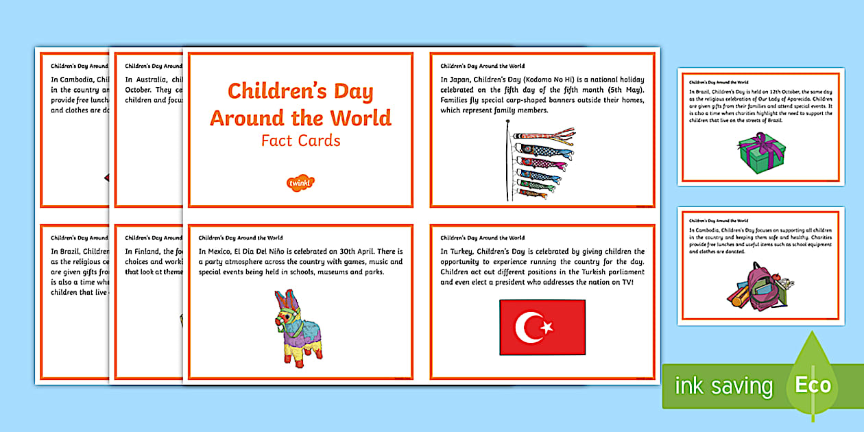 Children's Day Around the World Fact Cards - Twinkl