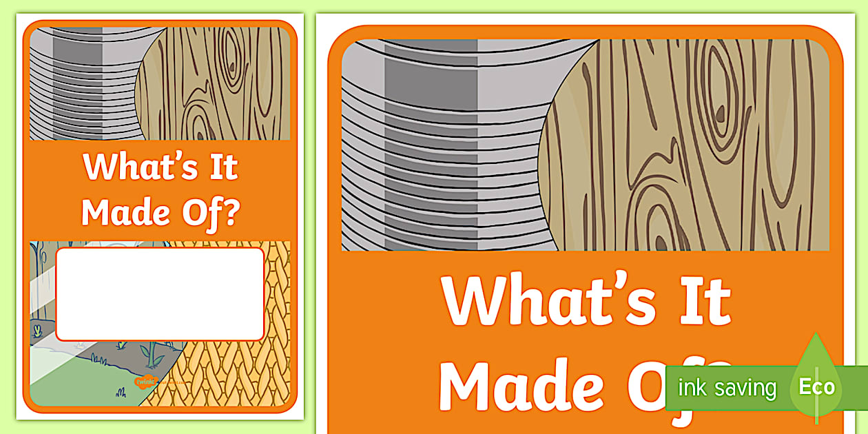 Editable Science What's It Made Of Book Cover (teacher made)