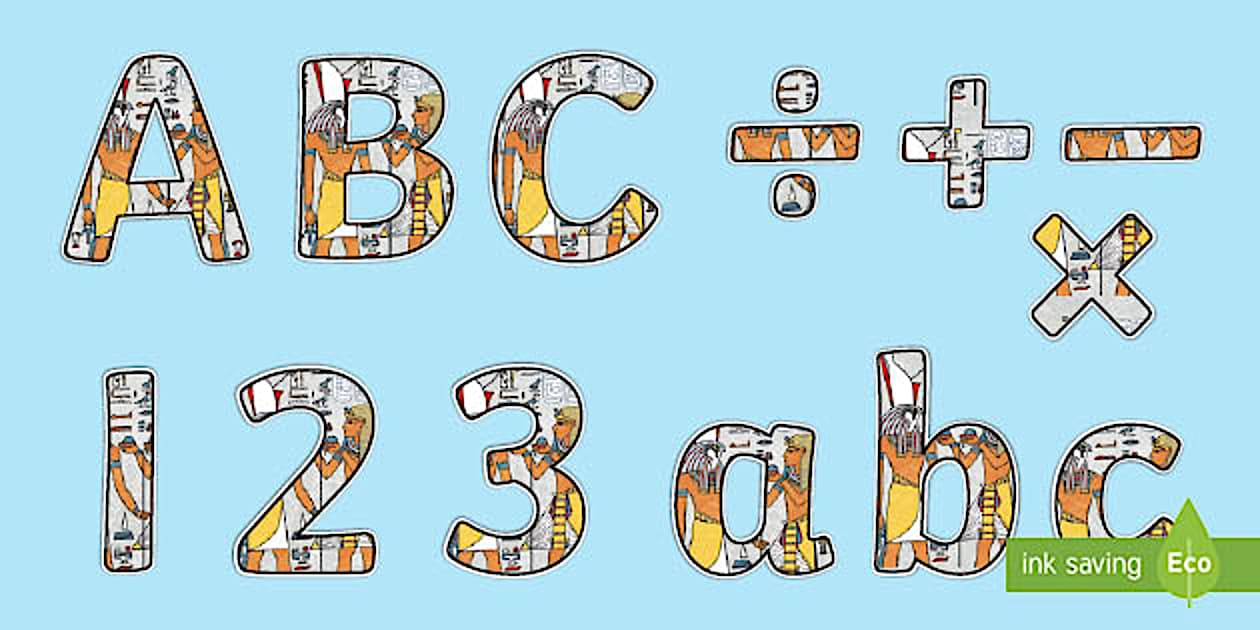 Ancient Egypt Display Lettering (teacher made) - Twinkl