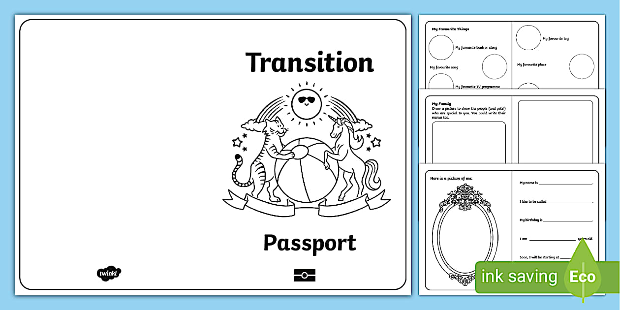 Kindergarten Transition Passport (Teacher-Made) - Twinkl