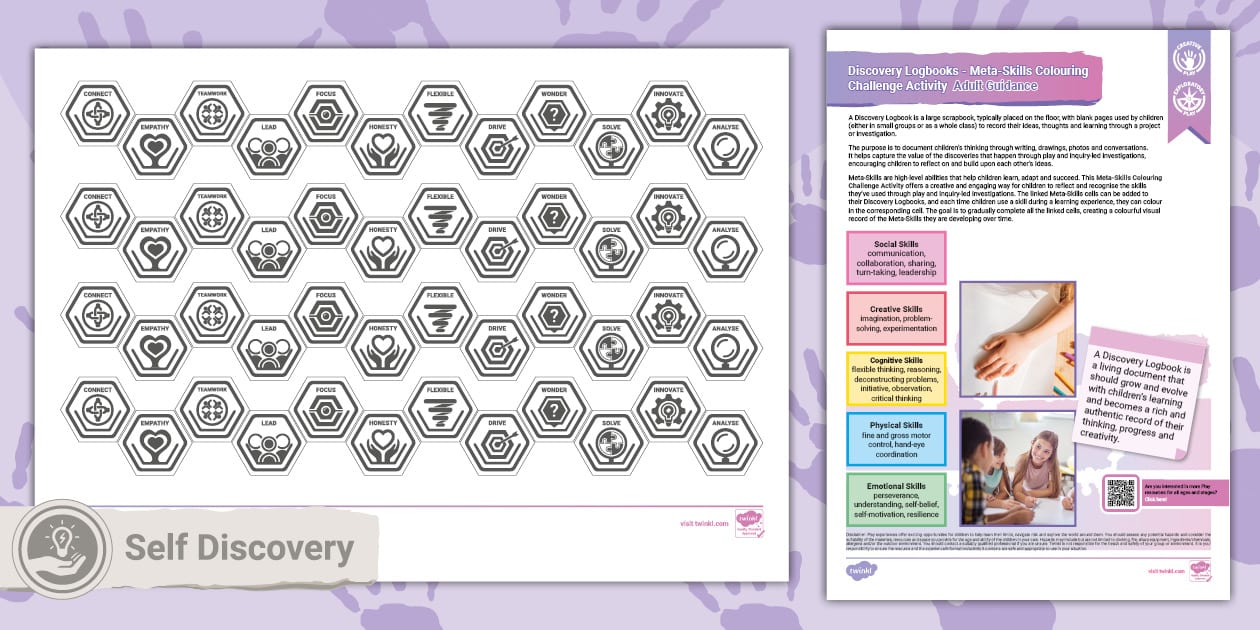 Discovery Logbook - Meta-Skills Colouring Challenge Activity