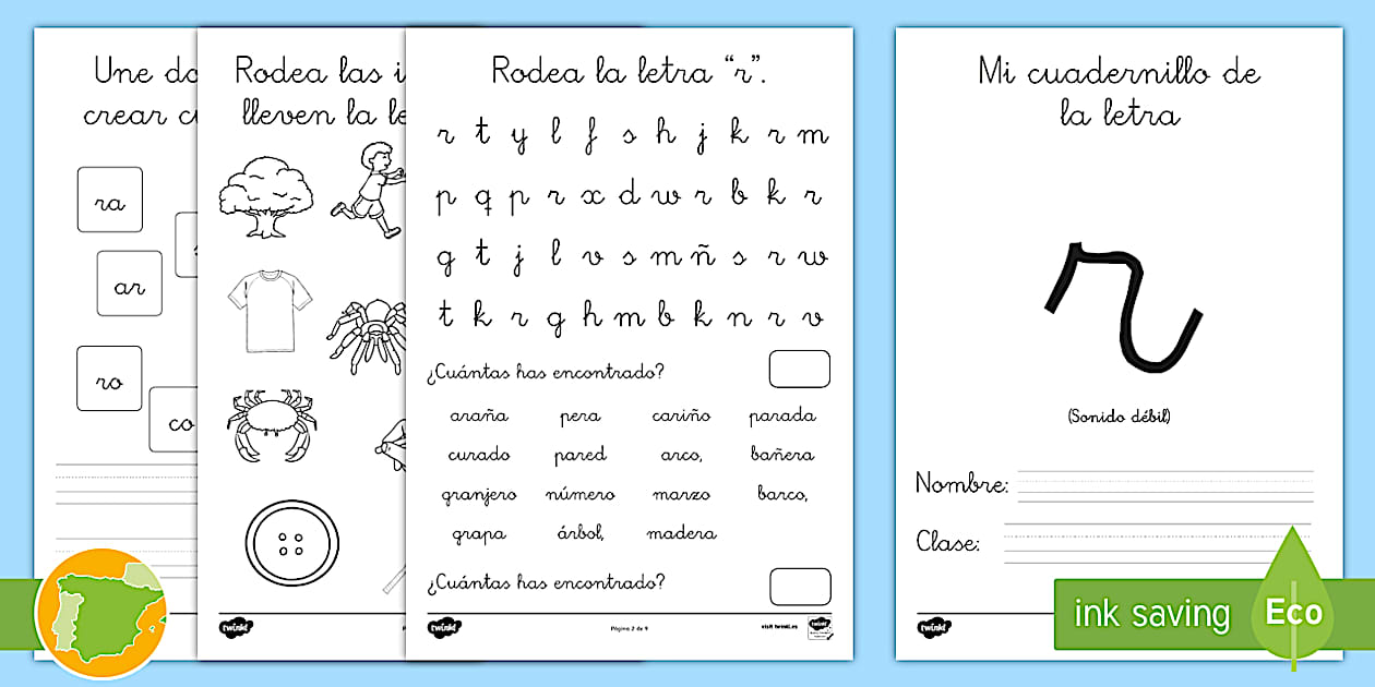 Cuadernillo de lecto: La R débil (Hecho por educadores)