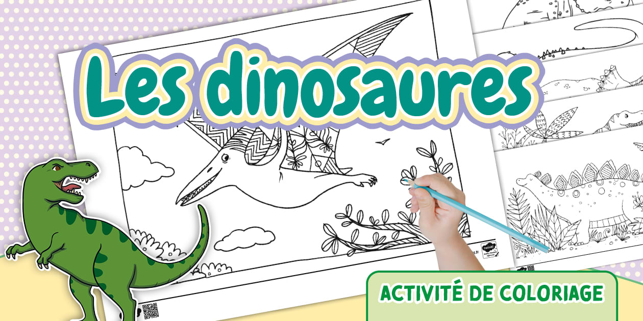 Activité de coloriage sur les dinosaures
