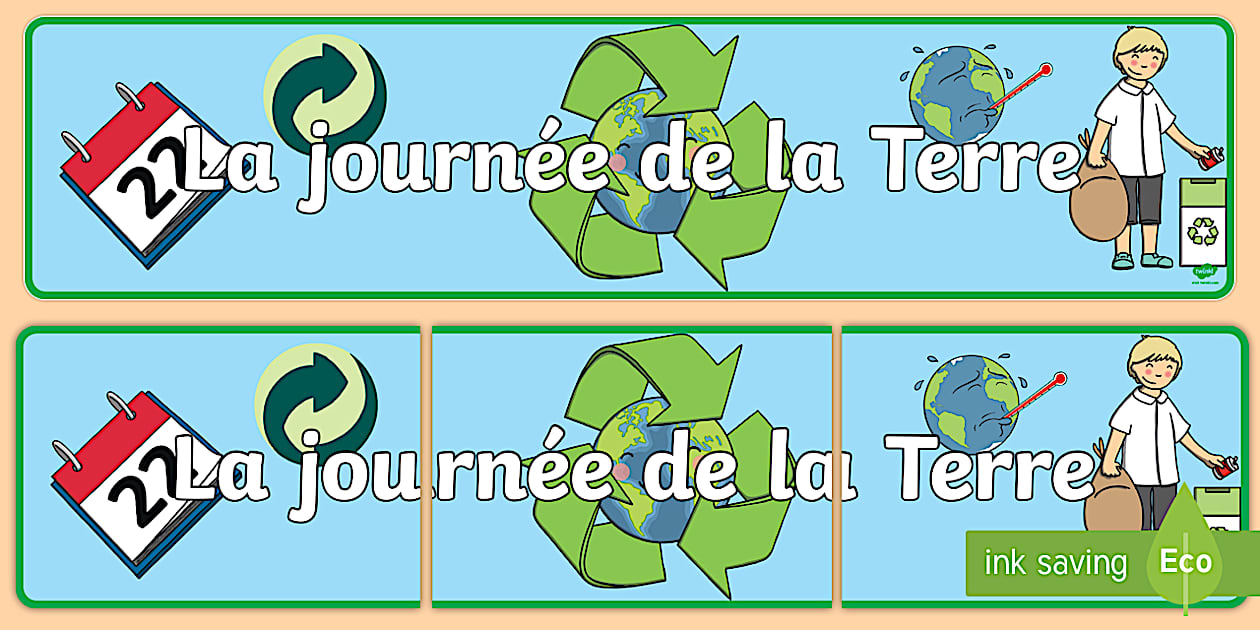 Banderole d'affichage : la journée de la Terre - Twinkl