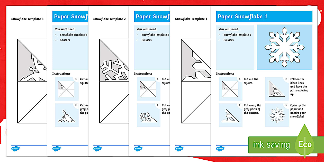 3D Festive Snowflakes Template Activity | Christmas Crafts