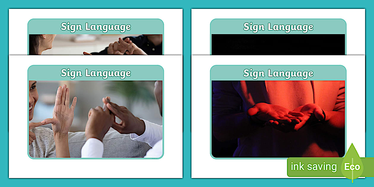 Sign Language Photo Pack (teacher made) - Twinkl