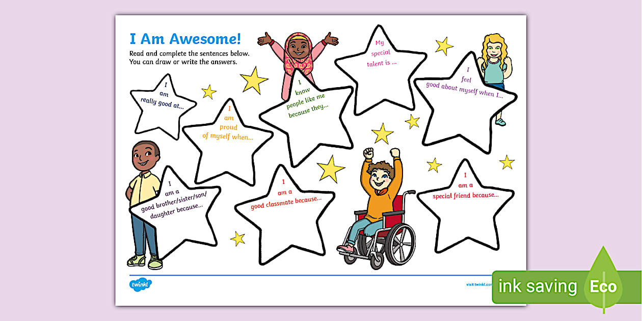 I Am Awesome! Self esteem,self-esteem,transition - Twinkl
