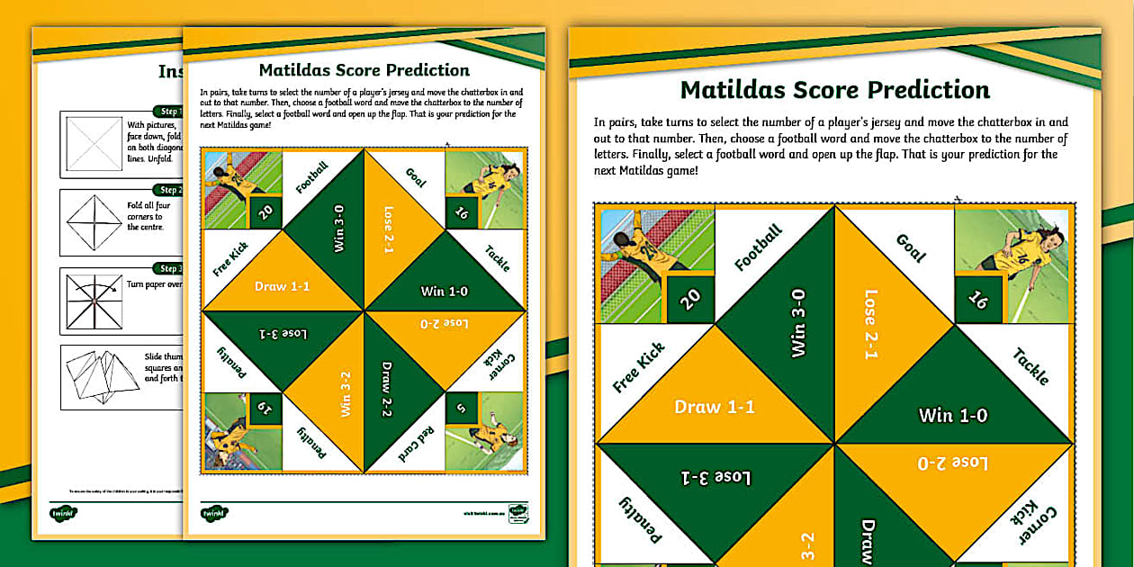 Matildas Score Predictor Chatterbox (teacher made) - Twinkl