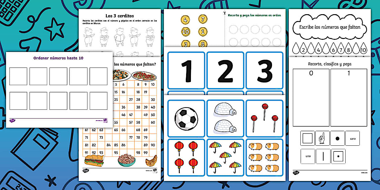 Pack de matemáticas: Orden numérico (Teacher-Made)