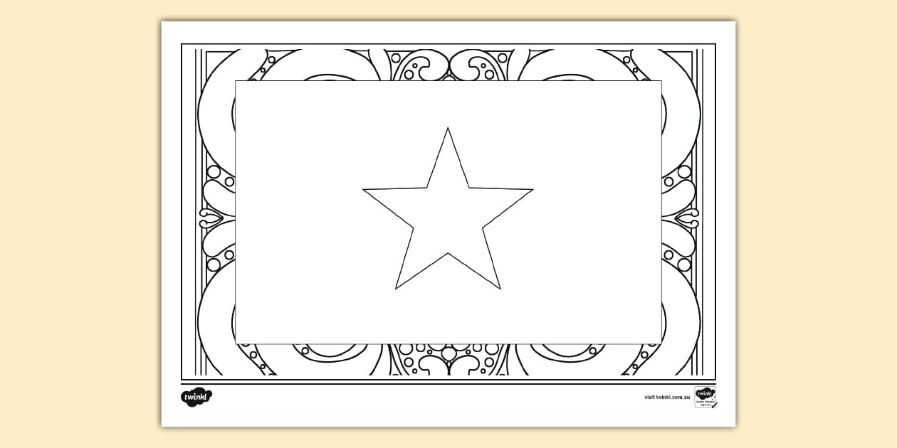 Vietnam Flag Mindfulness Colouring Sheet (Teacher-Made)