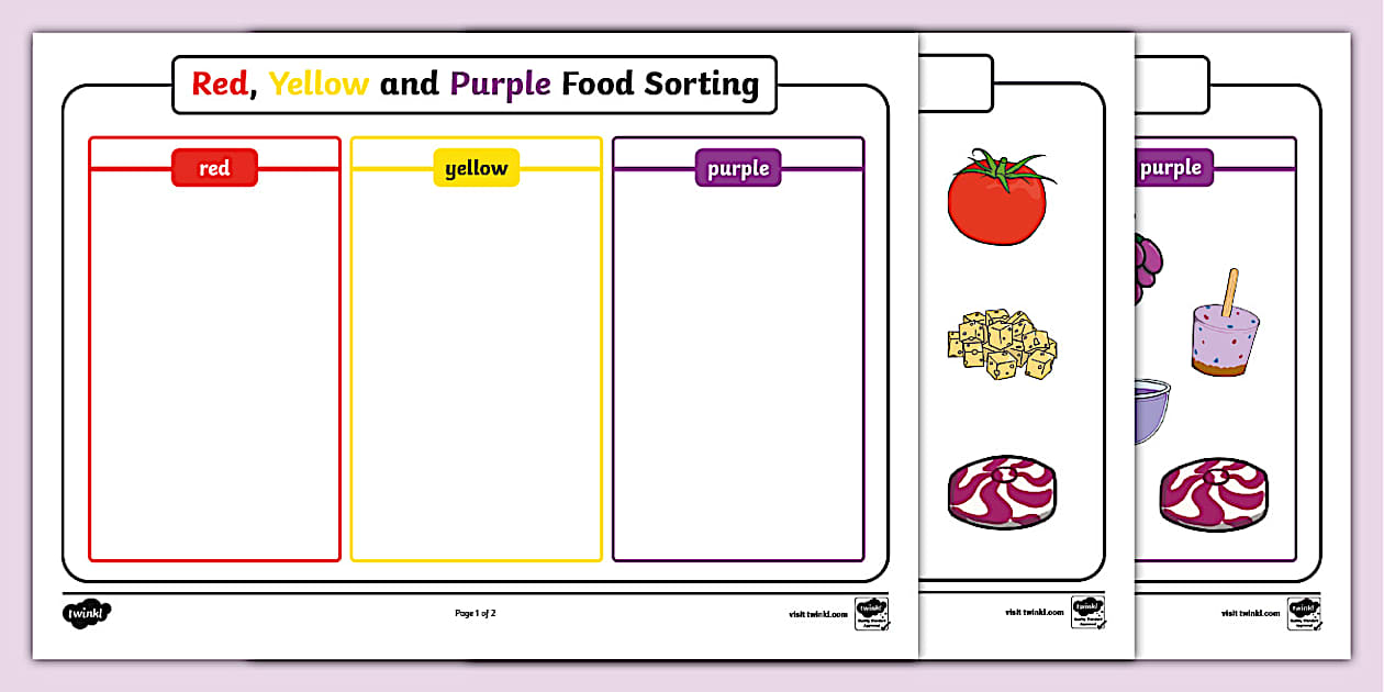Colour Sorting Activity Set 4 (teacher made) - Twinkl