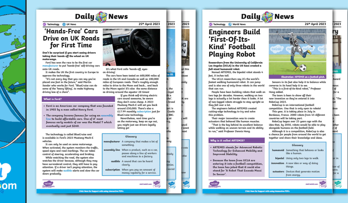 Weekly Comprehension Pack - 28th April 2023 - Twinkl NewsRoom