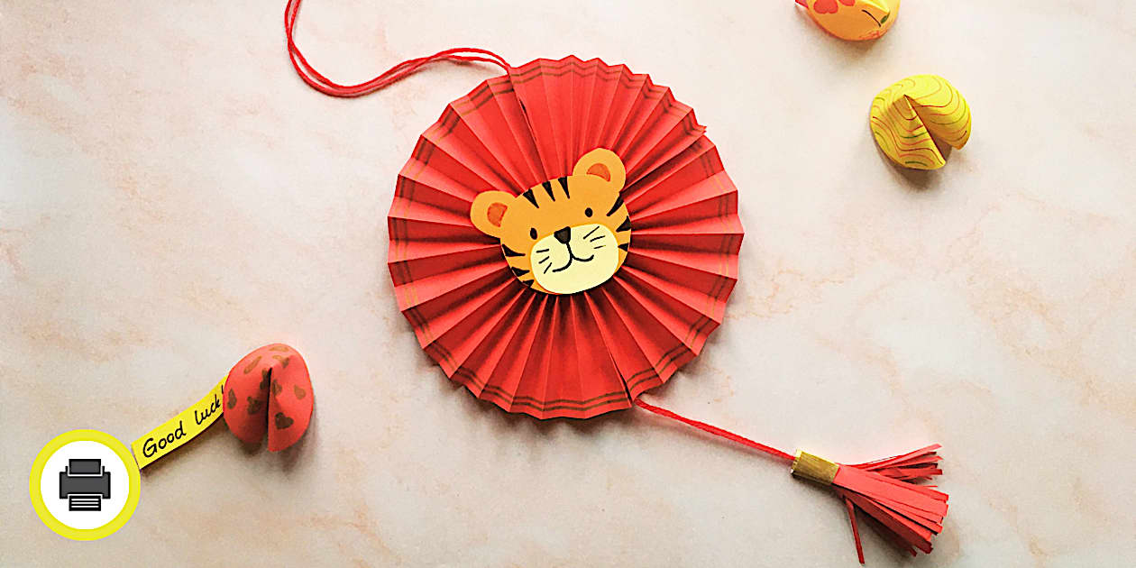 Year of the Tiger Paper Craft - Chinese New Year Activities
