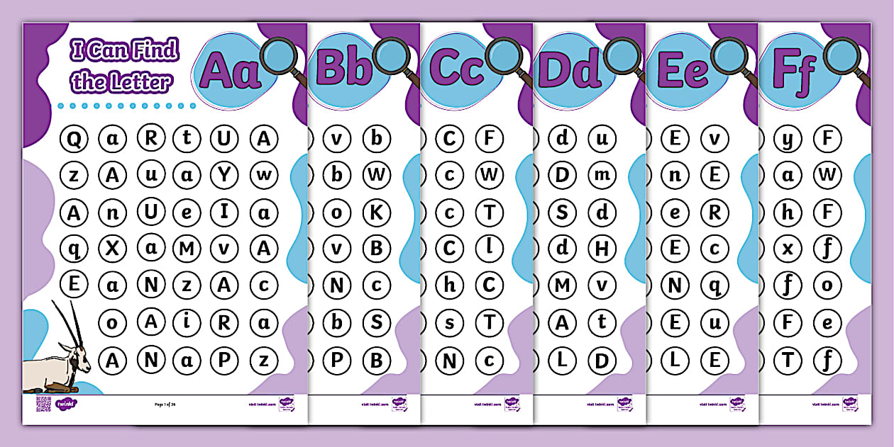 I Can Find the Letter - Uppercase and Lowercase Letters