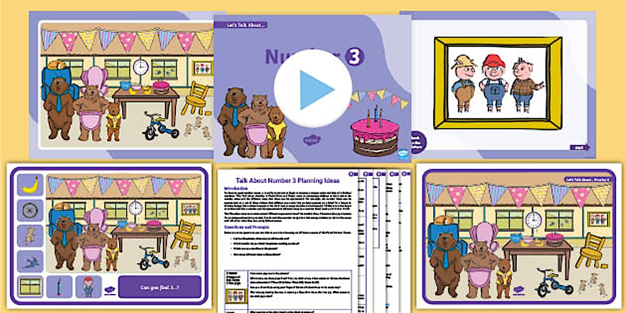 Talk About Number 3 Maths Resource Pack and Planning Ideas