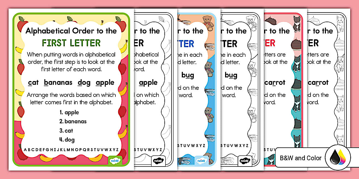 Second Grade Alphabetical Order Posters (teacher made)