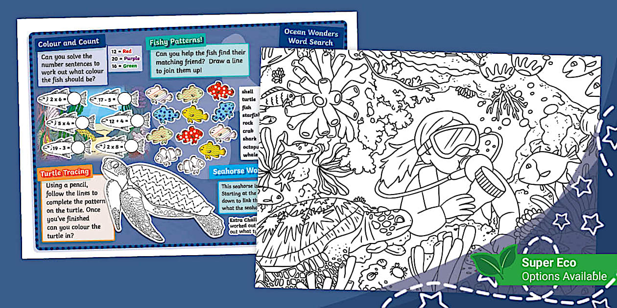 Under the Sea Activity Mat (Ages 5 - 7) (teacher made)