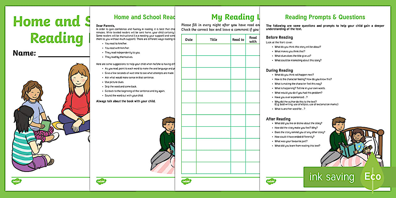 Editable NZ Home School Reading Log Activity Booklet