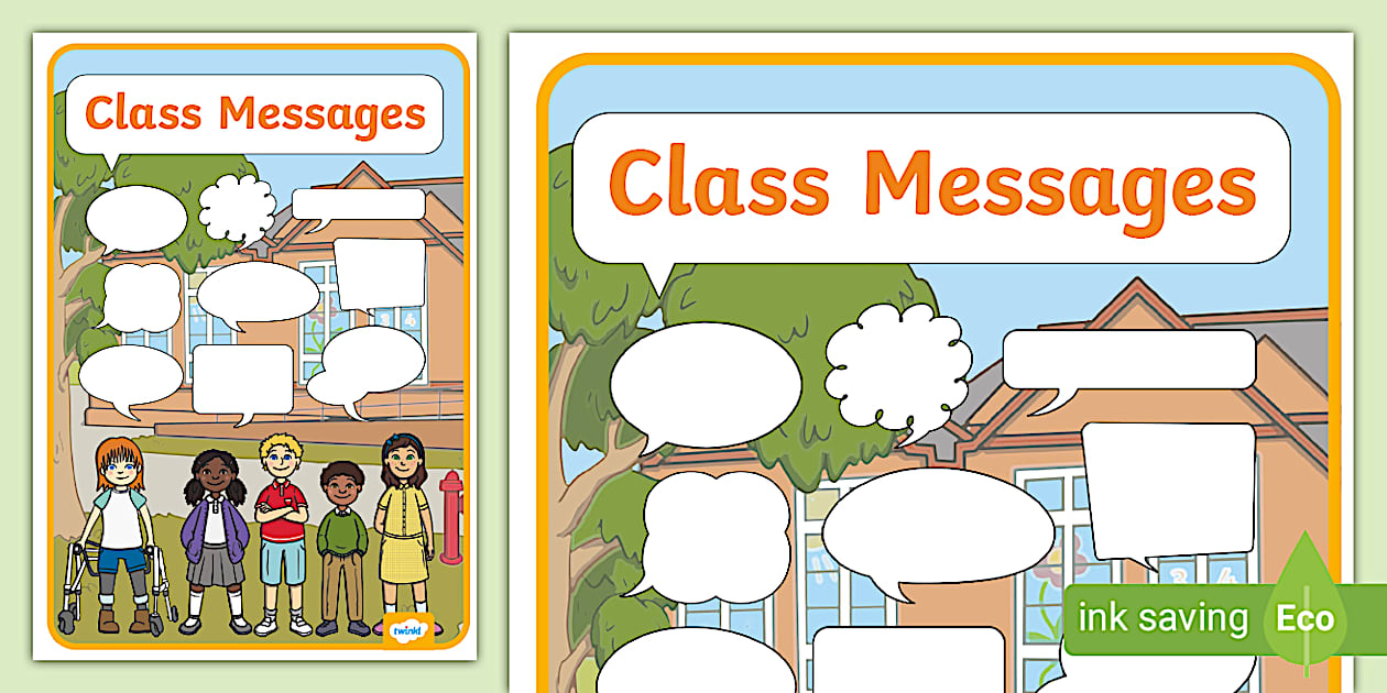 Class Messages Display Poster, Noticeboard, Reminders