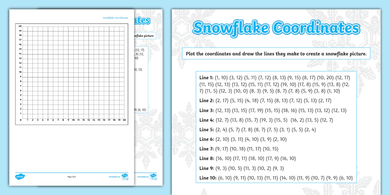 👉 Snowflake Points and Coordinates | Twinkl | KS2 | Christmas