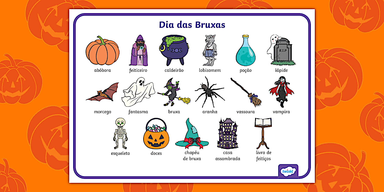 Dia das Bruxas: Ficha de Vocabulário (teacher made)