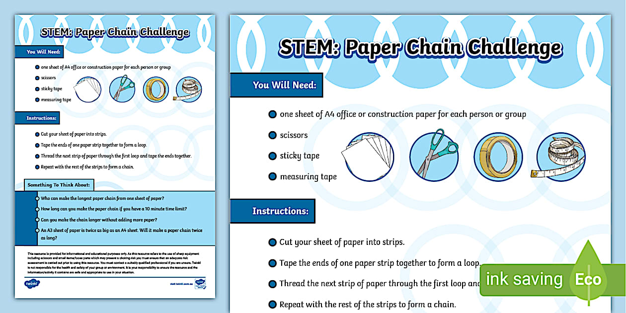 STEM: Paper Chain Challenge (professor feito) - Twinkl