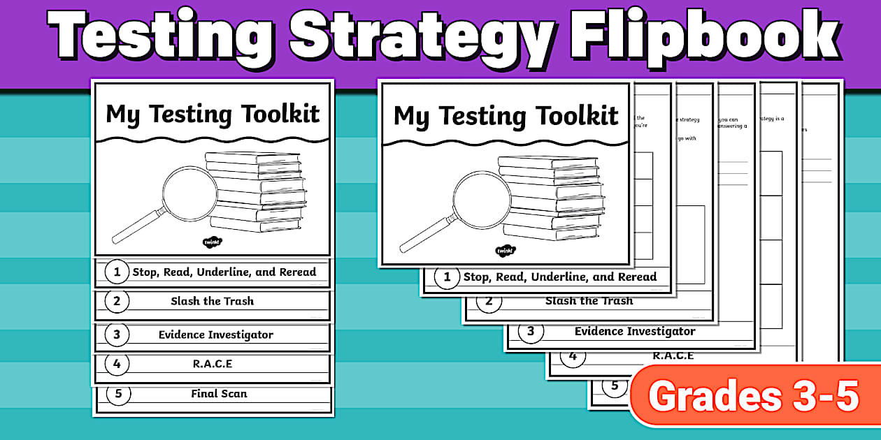 Testing Strategy Flip Book for 3rd-5th Grade