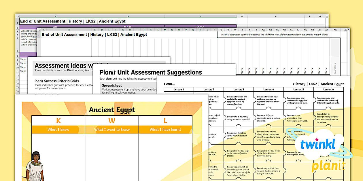 History: Ancient Egypt LKS2 Unit Assessment Pack - Twinkl