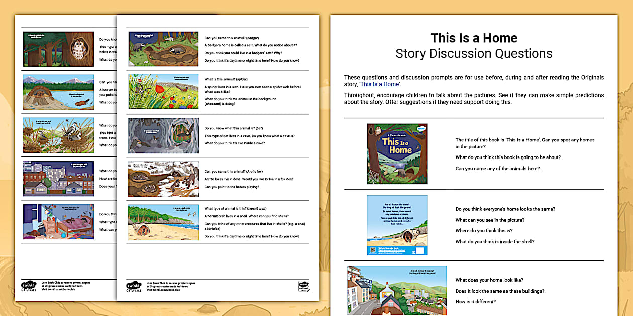 This Is a Home Story Discussion Questions (teacher made)