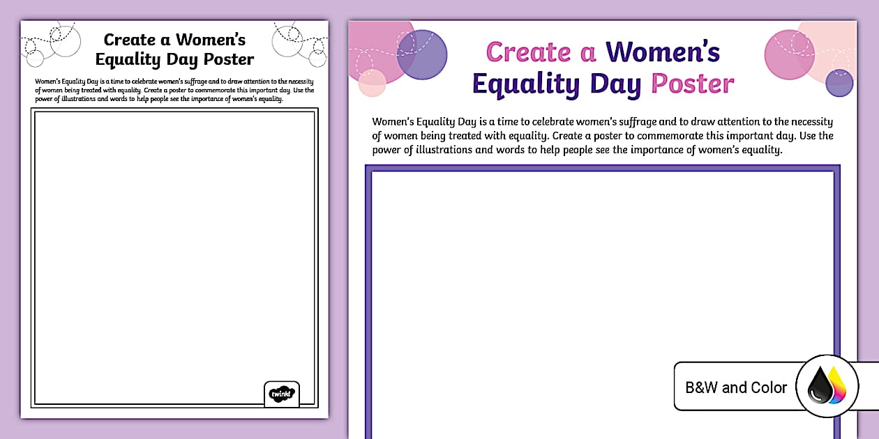 Women's Equality Day Poster | Equal Rights | Twinkl USA