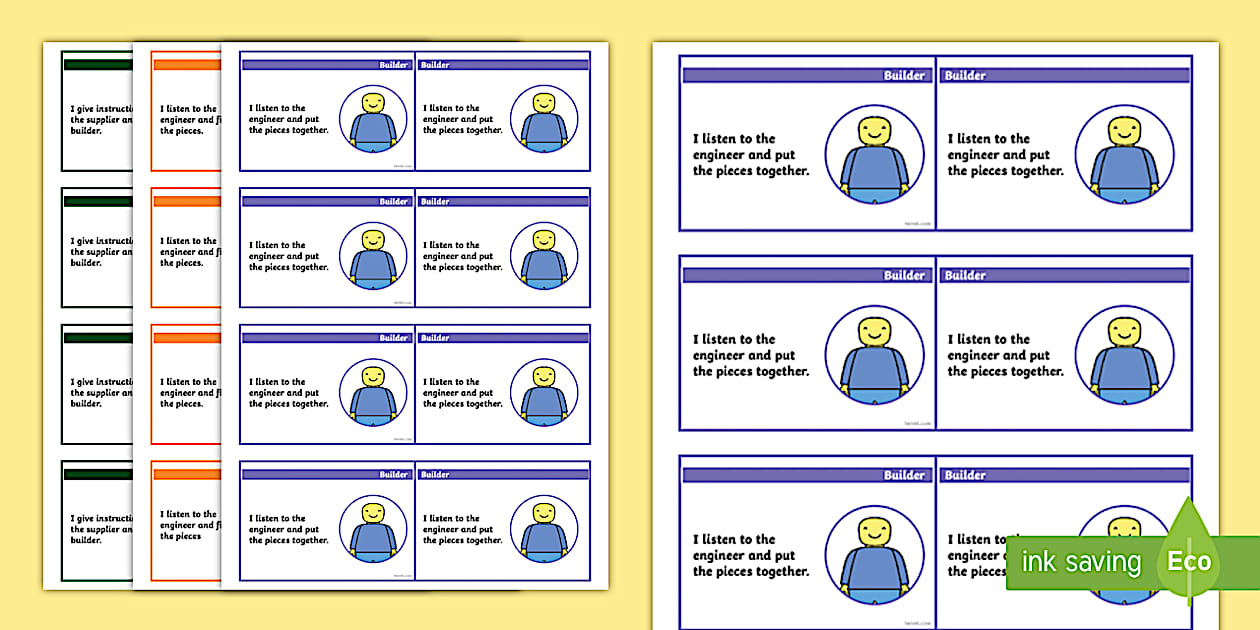 Editable Building Brick Therapy Role-Play Badges - Twinkl