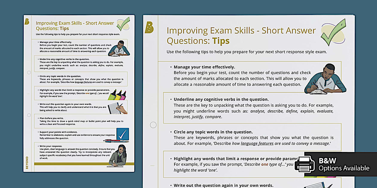 Improving Exam Skills - Short Answer Questions: Tips