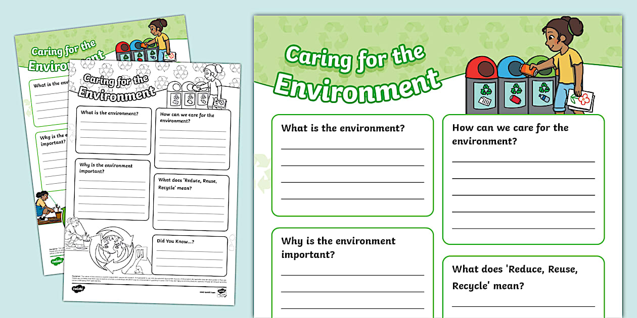 Caring for the Environment Fact File Template - Twinkl