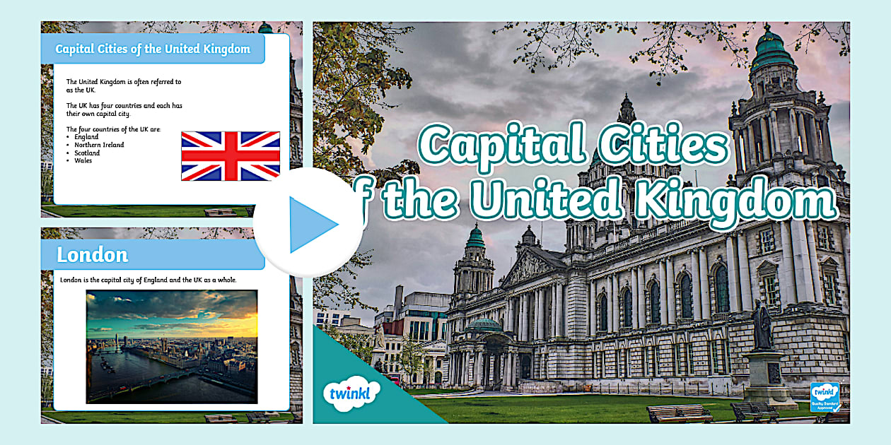 Capital Cities of the UK Photo PowerPoint - KS1 - Twinkl