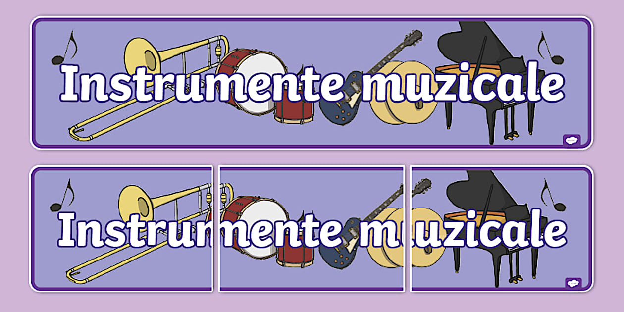 Instrumente muzicale – Banner (Hecho por educadores)