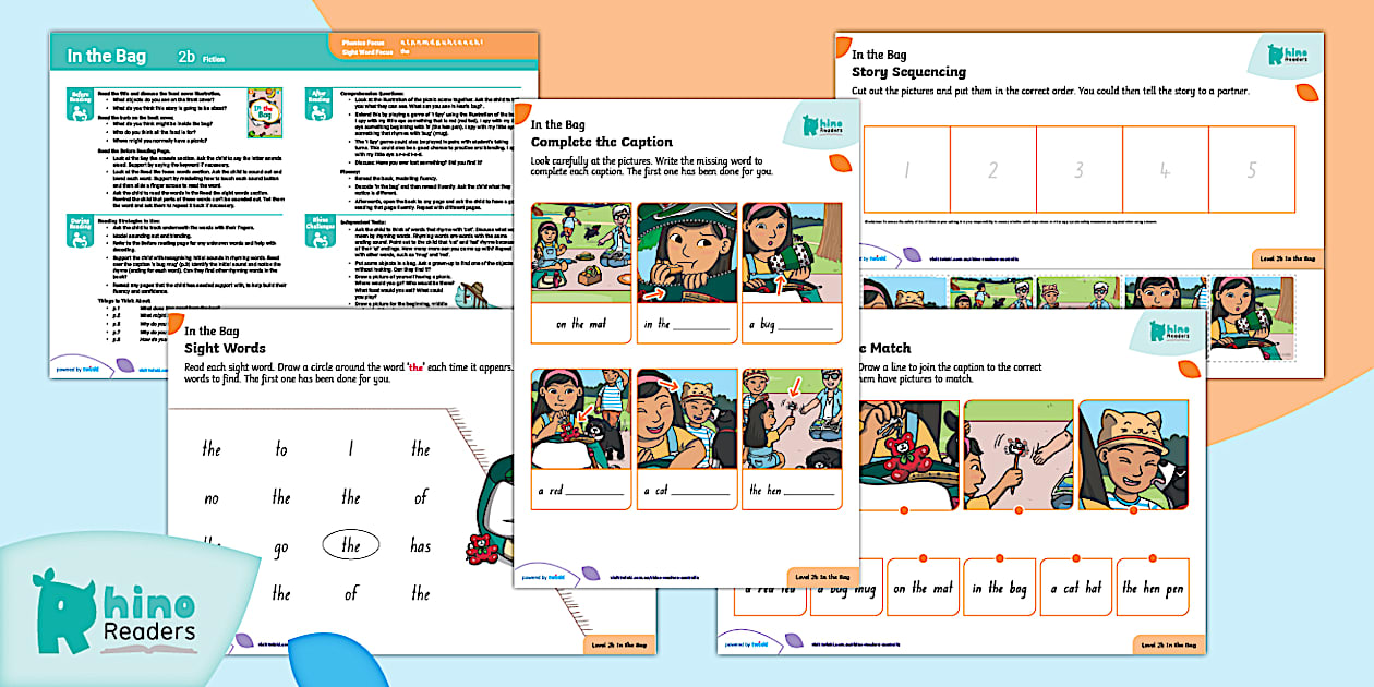 Level 2b In the Bag Guided Reading Pack (teacher made)