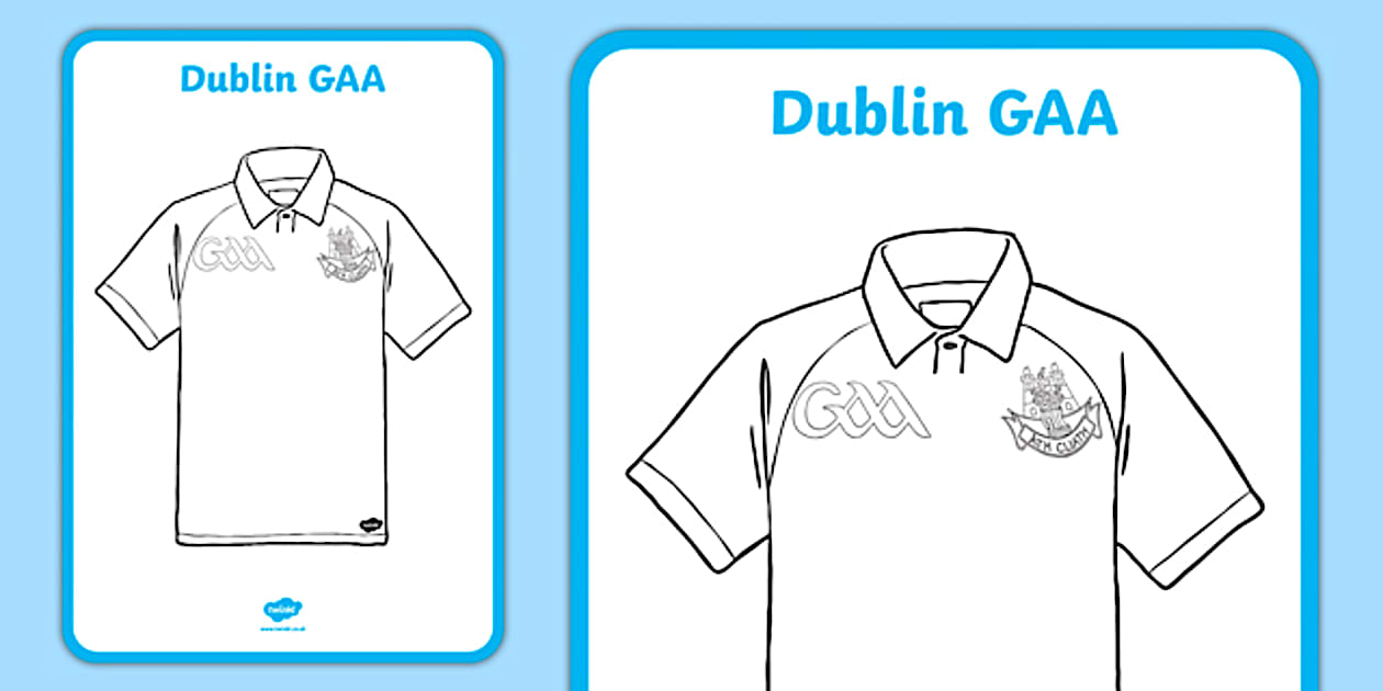 Dublin GAA Jersey Art A2 Display Poster-Irish (teacher made)