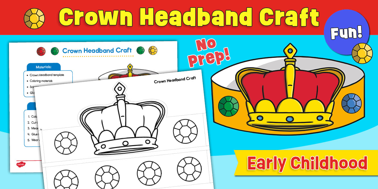 Crown Headband Craft (teacher made) - Twinkl