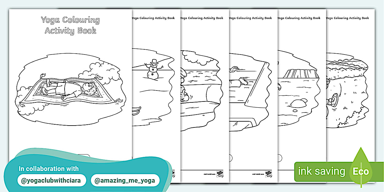 Yoga Colouring Book 2 (teacher made) - Twinkl