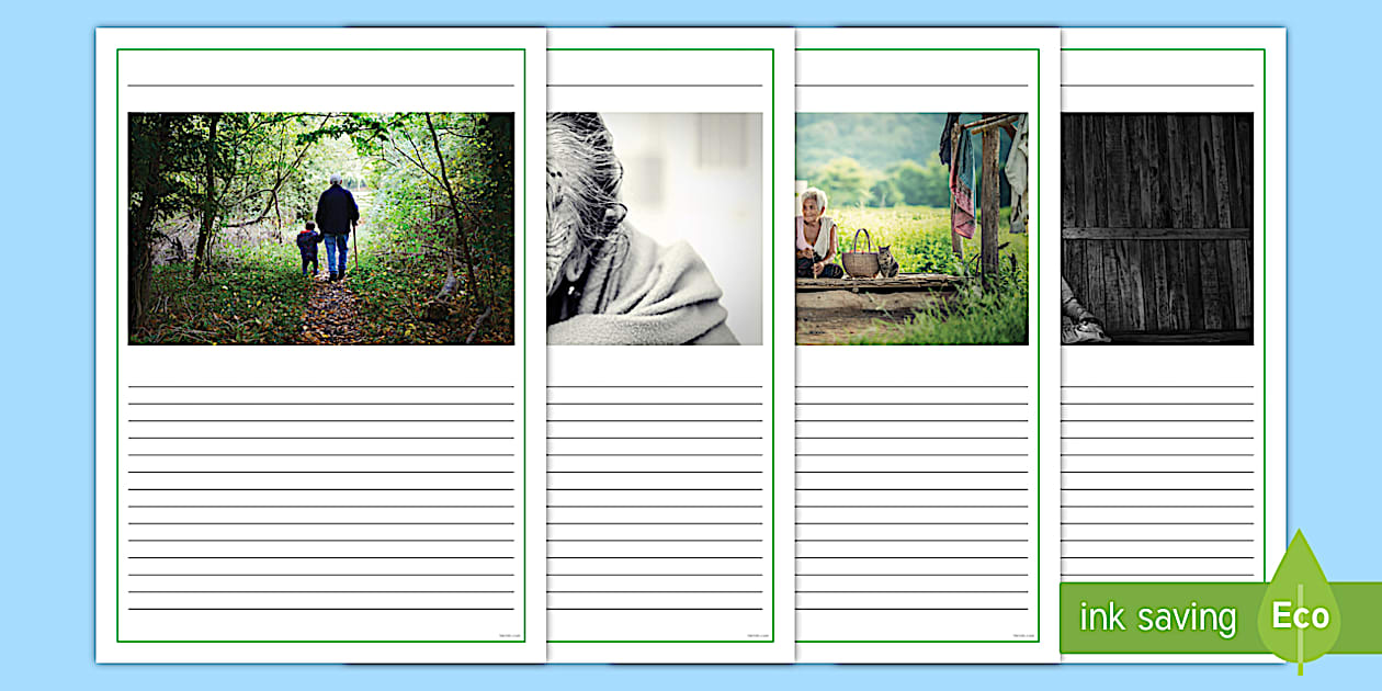Grandparents Day Picture Prompt Writing Frames - Twinkl
