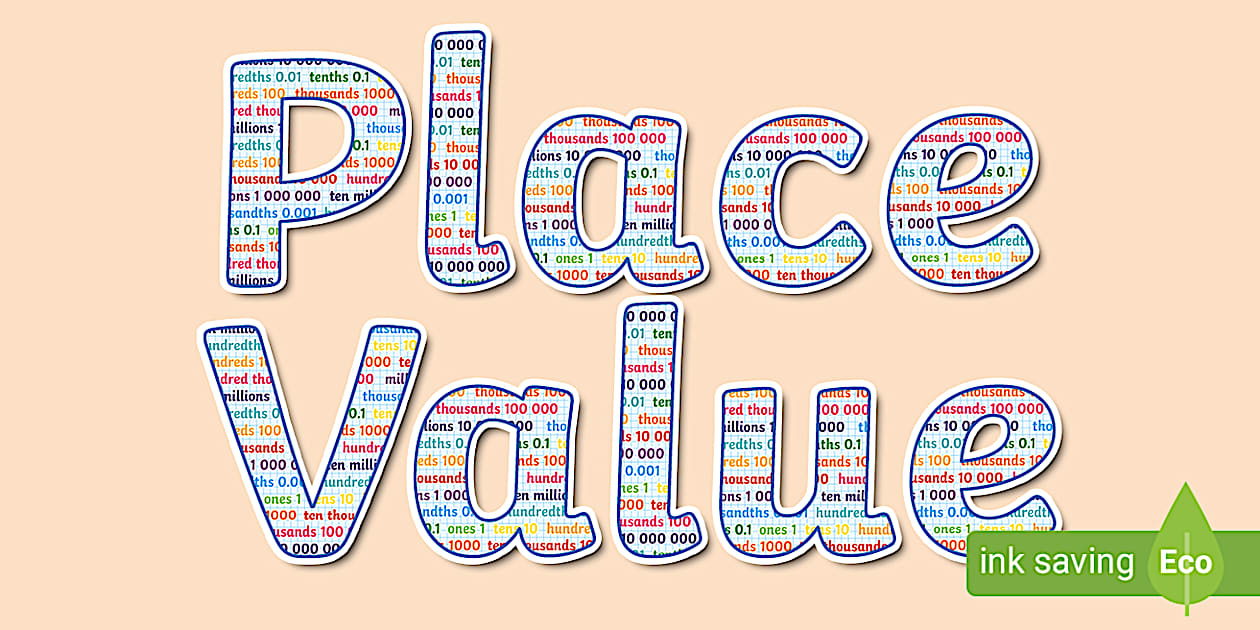 👉 Place Value Lettering