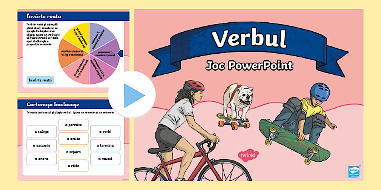Clasa a IV-a: Verbul – Joc PowerPoint - Twinkl