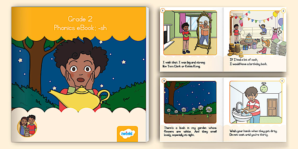 Grade 2 Phonics eBook: -sh (teacher made) - Twinkl